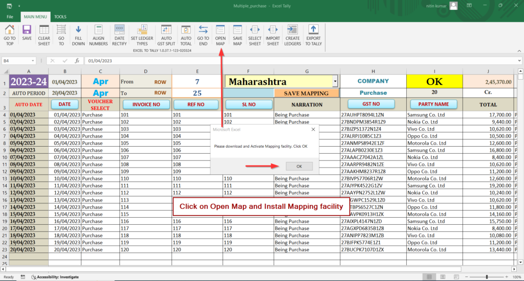 How to use Excel to Tally get started help and guide - Excel To Tally